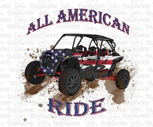 All American Ride RZR Sublimation Png Design – Bubbles & Barnwood