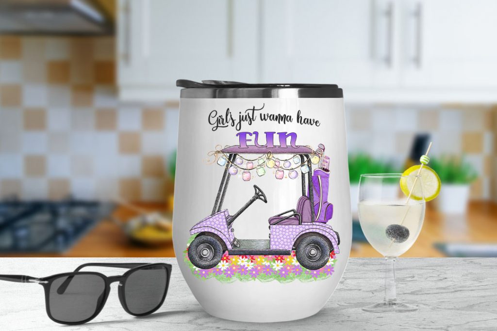 Girl Golf Cart Digital Download – Bubbles & Barnwood
