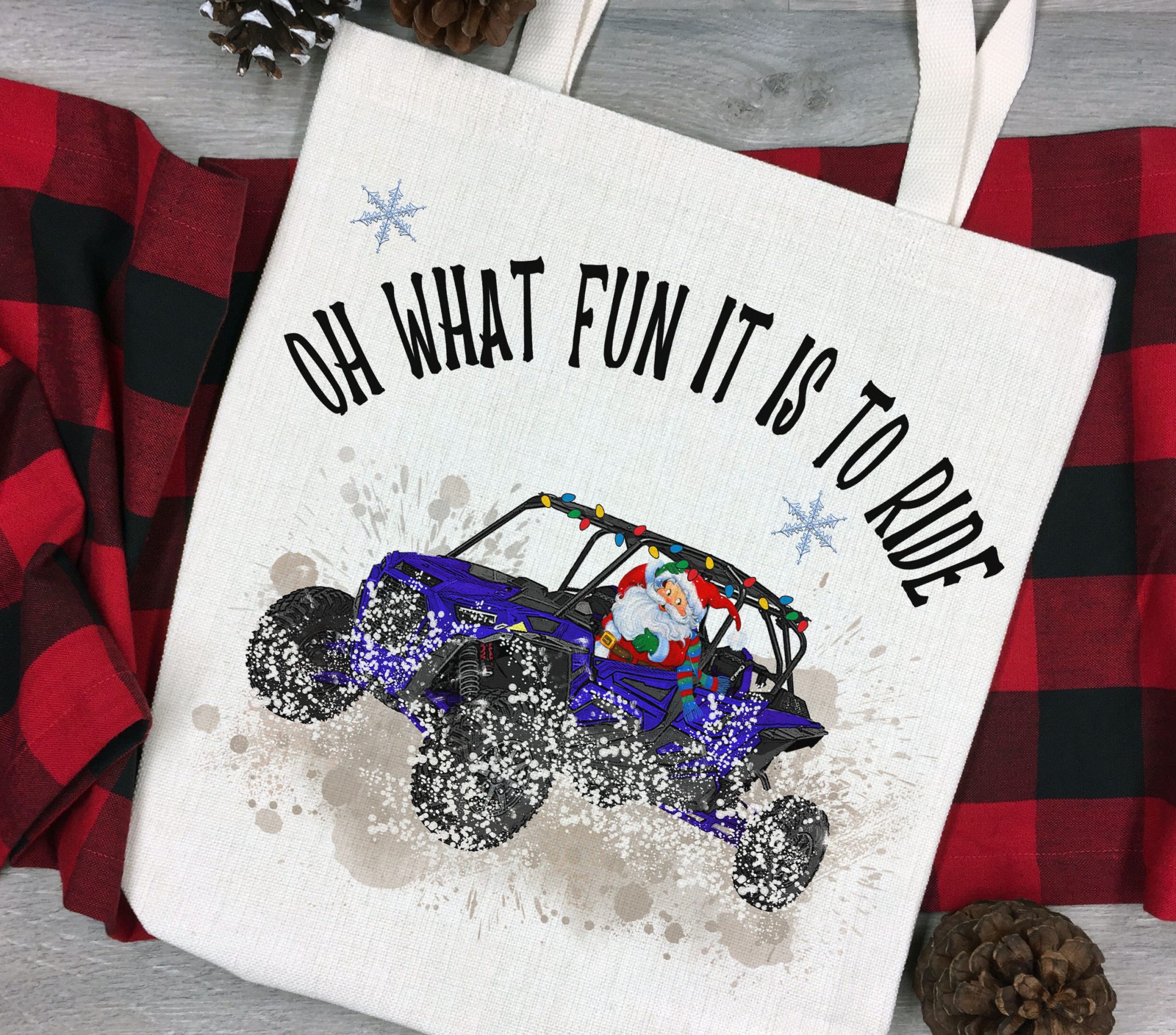 Christmas Blue Rzr SXS Design – Bubbles & Barnwood