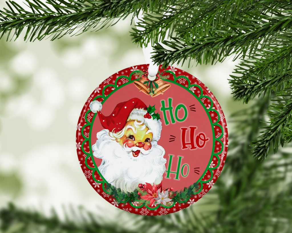 Retro Santa Ho Ho Ho Christmas Designs – Bubbles & Barnwood